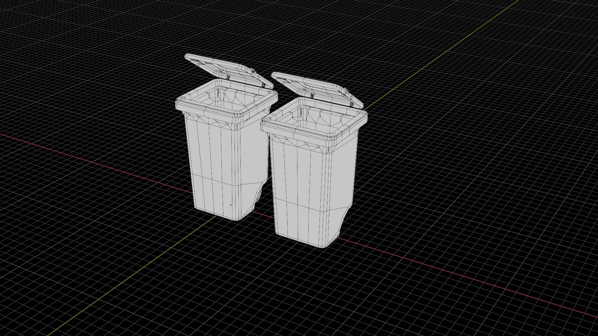 Plastic dust bin with 4k pbr textures clean and dirty 3D model ...
