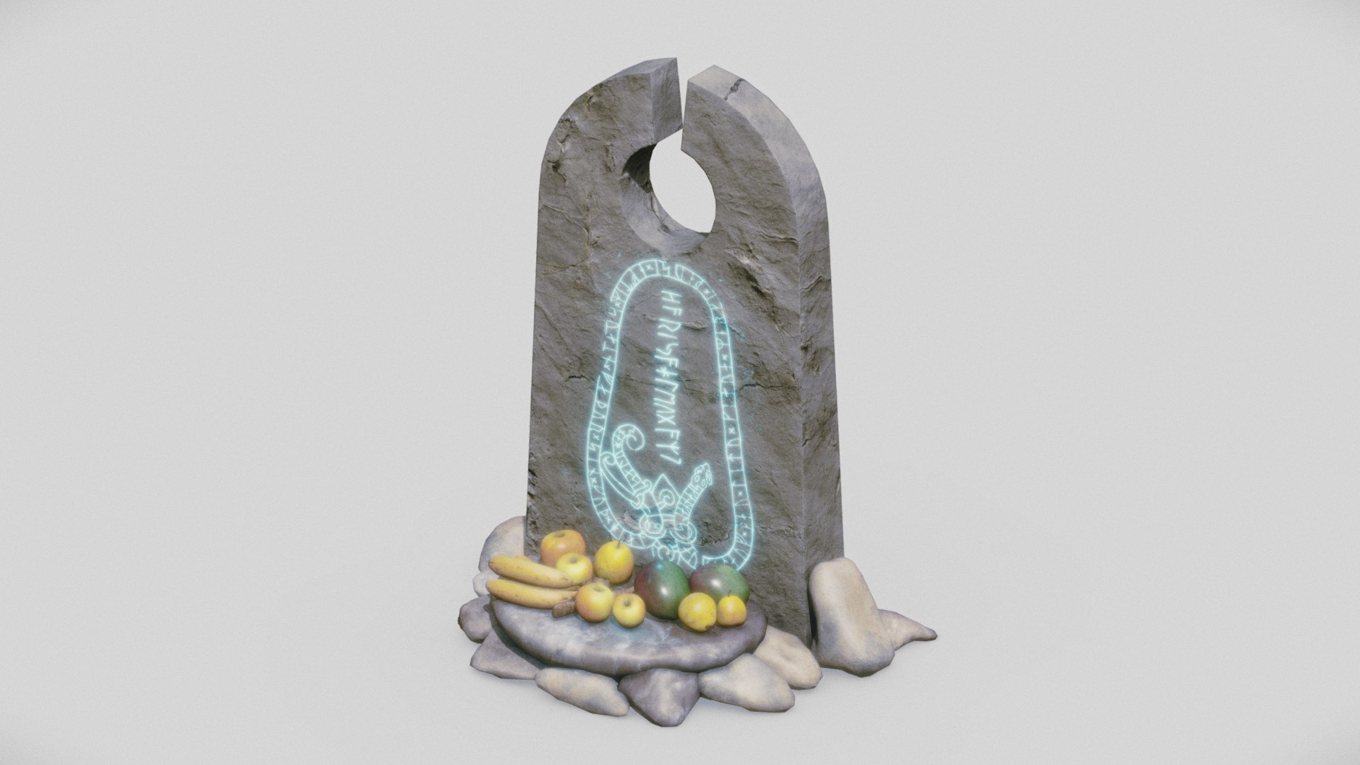 Rune Stone With Secrefice Altar 3D Model - TurboSquid 2253349