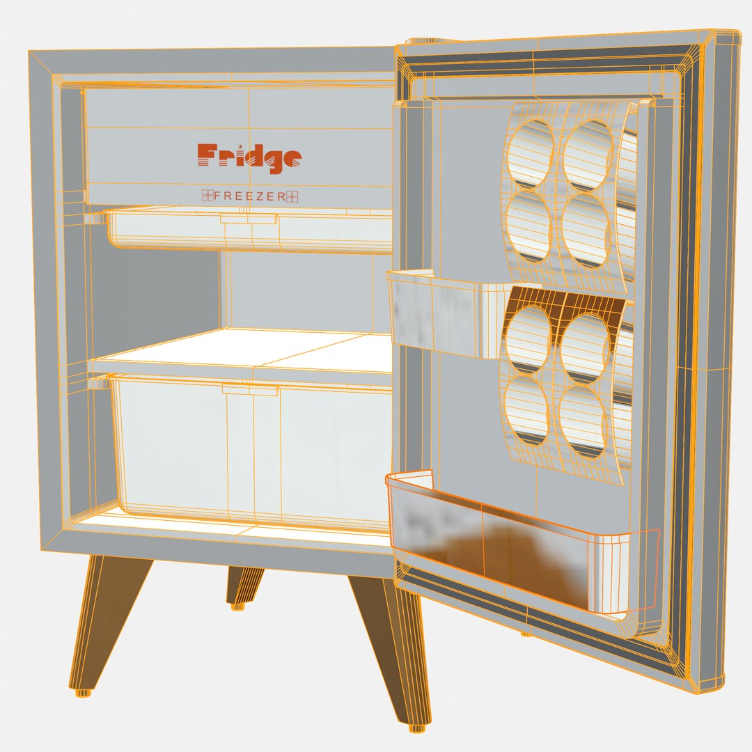 3D Mini Fridge White Model - TurboSquid 1894239