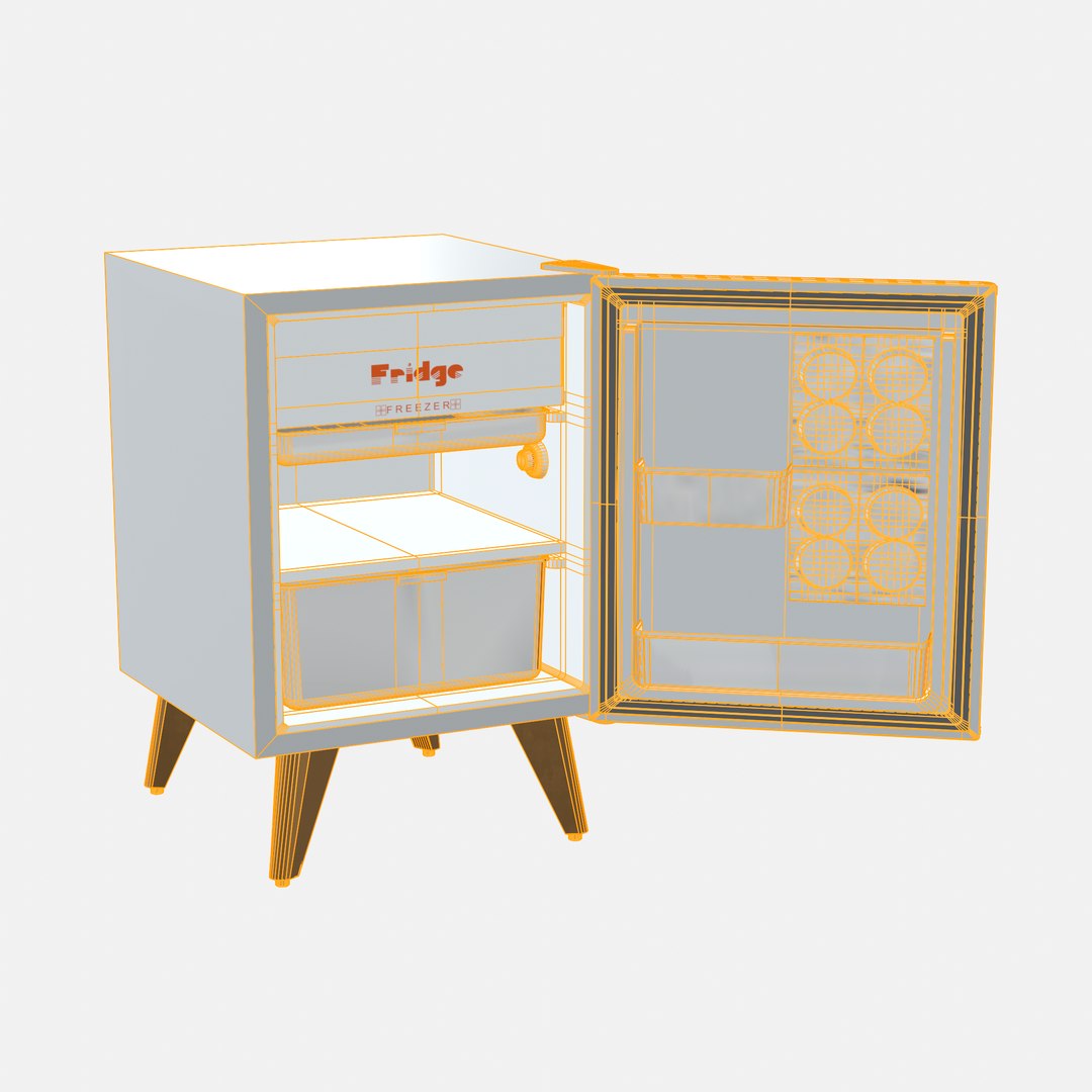 3D Mini Fridge White Model - TurboSquid 1894239