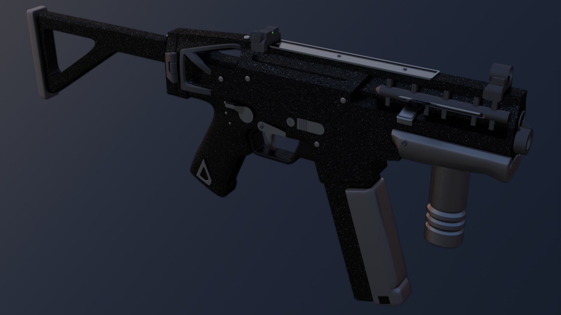 Militech Submachine Gun Cyberpunk 3D Model - TurboSquid 1594595