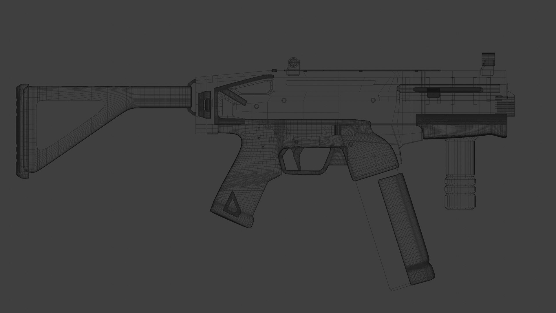 Militech Submachine Gun Cyberpunk 3D Model - TurboSquid 1594595