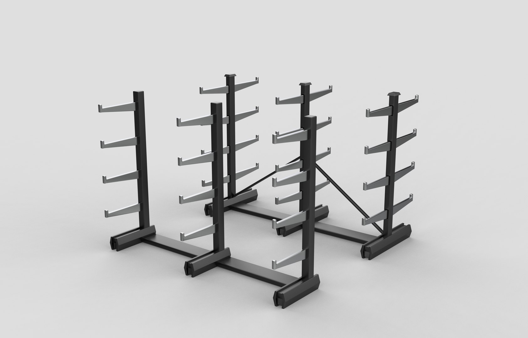 3D Steel Storage Rack 3D Model - TurboSquid 2467344