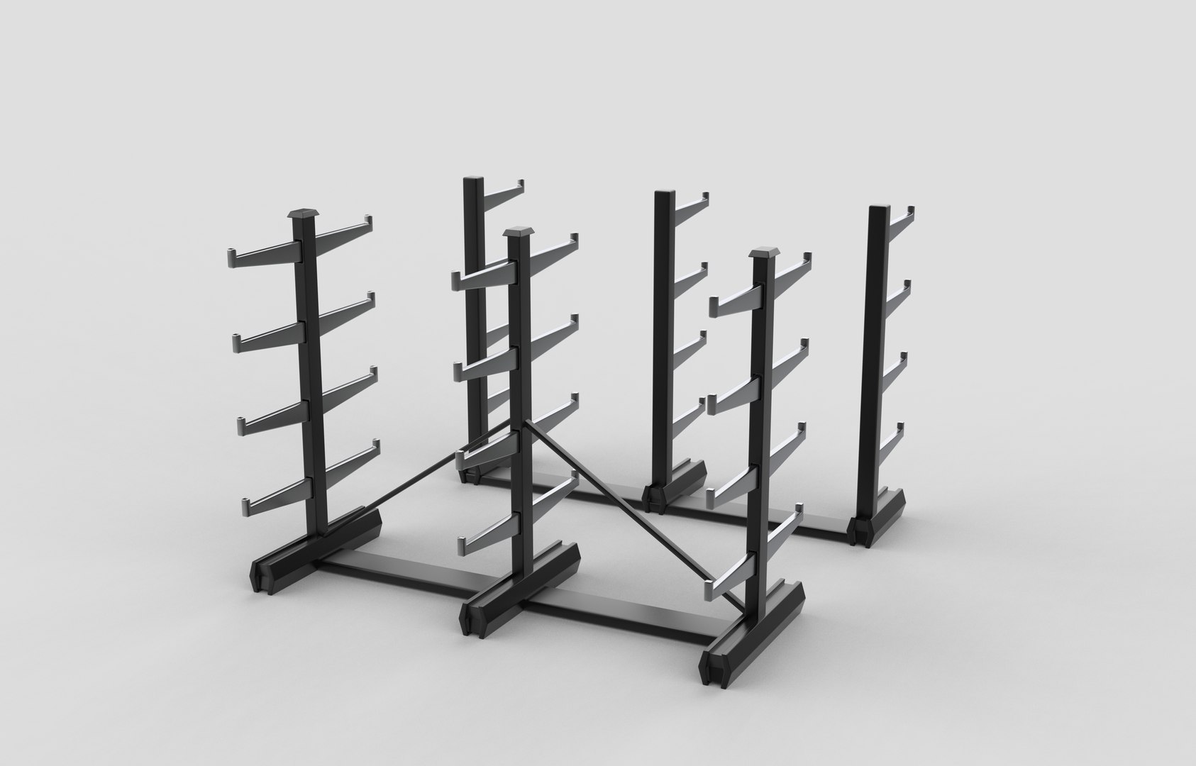 3D Steel Storage Rack 3D Model - TurboSquid 2467344