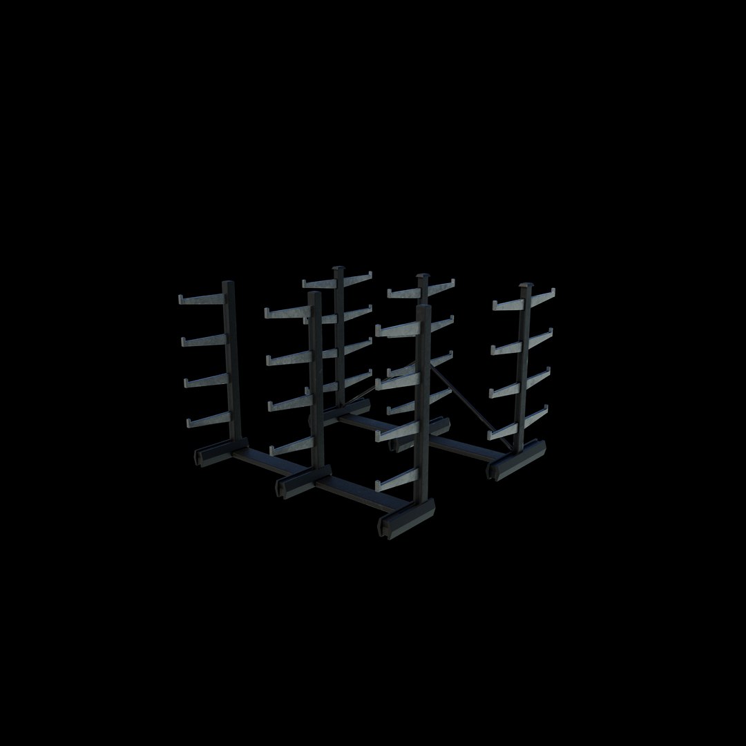 3D Steel Storage Rack 3D Model - TurboSquid 2467344