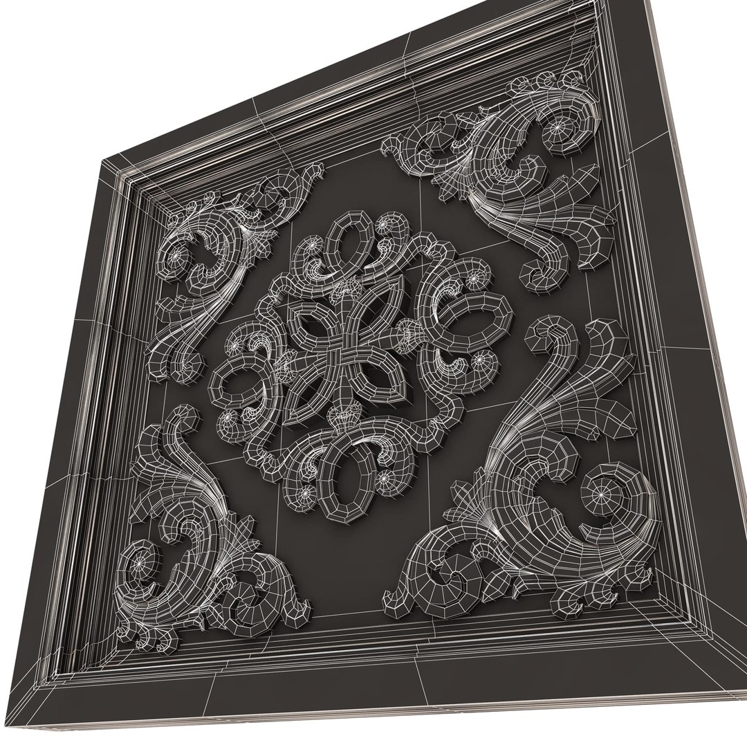 Carved Ceiling Tile 07 3D Model - TurboSquid 2173685