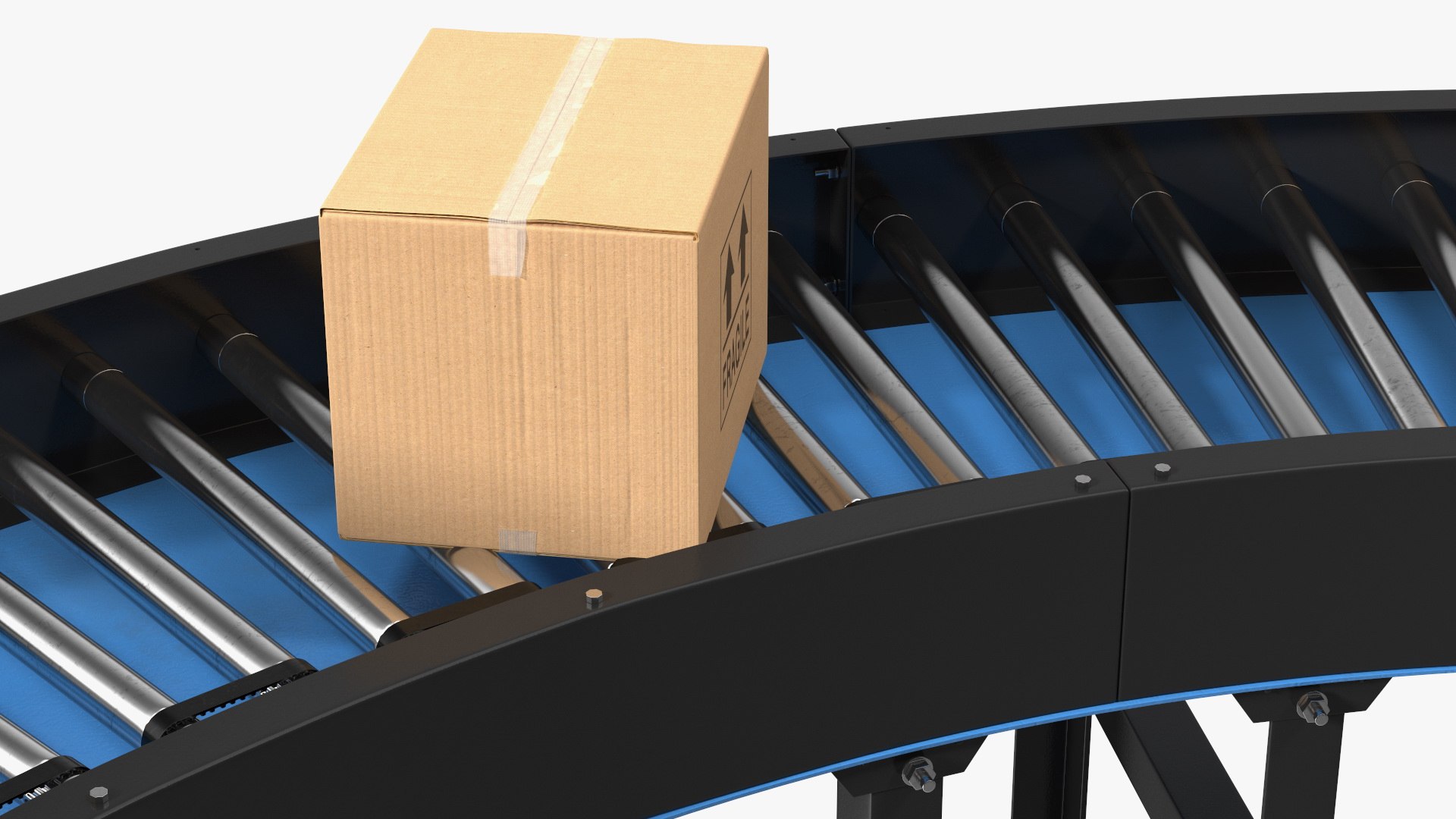 3D Powered Bend Roller With Cardboard Boxes - TurboSquid 1852173