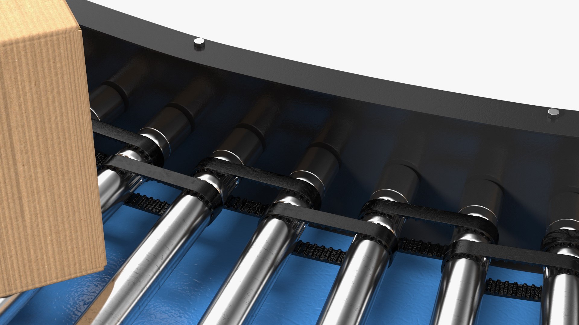 3D Powered Bend Roller With Cardboard Boxes - TurboSquid 1852173