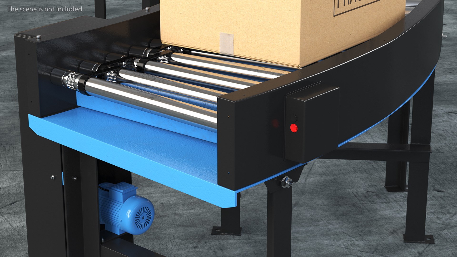 3D Powered Bend Roller With Cardboard Boxes - TurboSquid 1852173