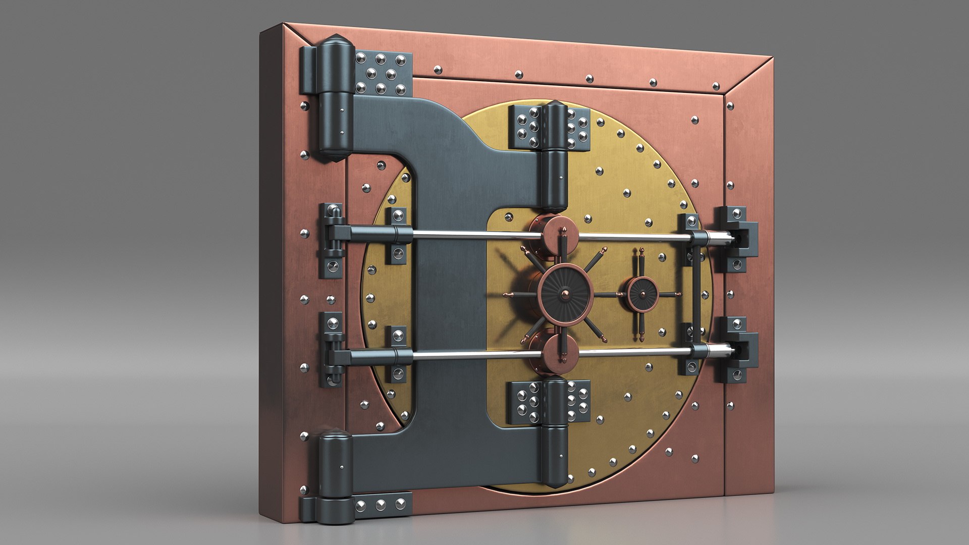 Steampunk Bank Vault Door 3D - TurboSquid 2098148