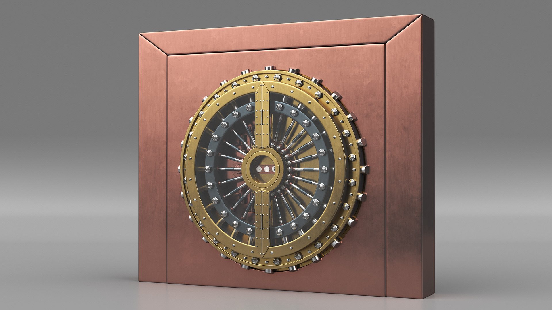 Steampunk Bank Vault Door 3D - TurboSquid 2098148