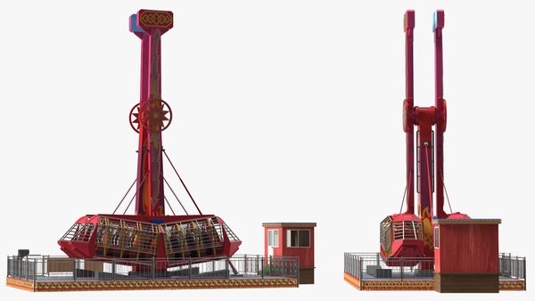 3D model Kamikaze Ranger Ride Attraction OFF - TurboSquid 1767138