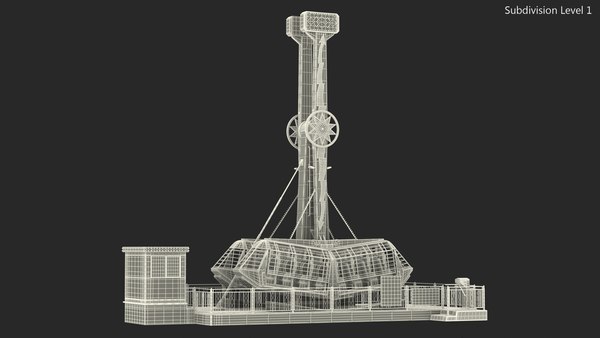 3D model Kamikaze Ranger Ride Attraction OFF - TurboSquid 1767138