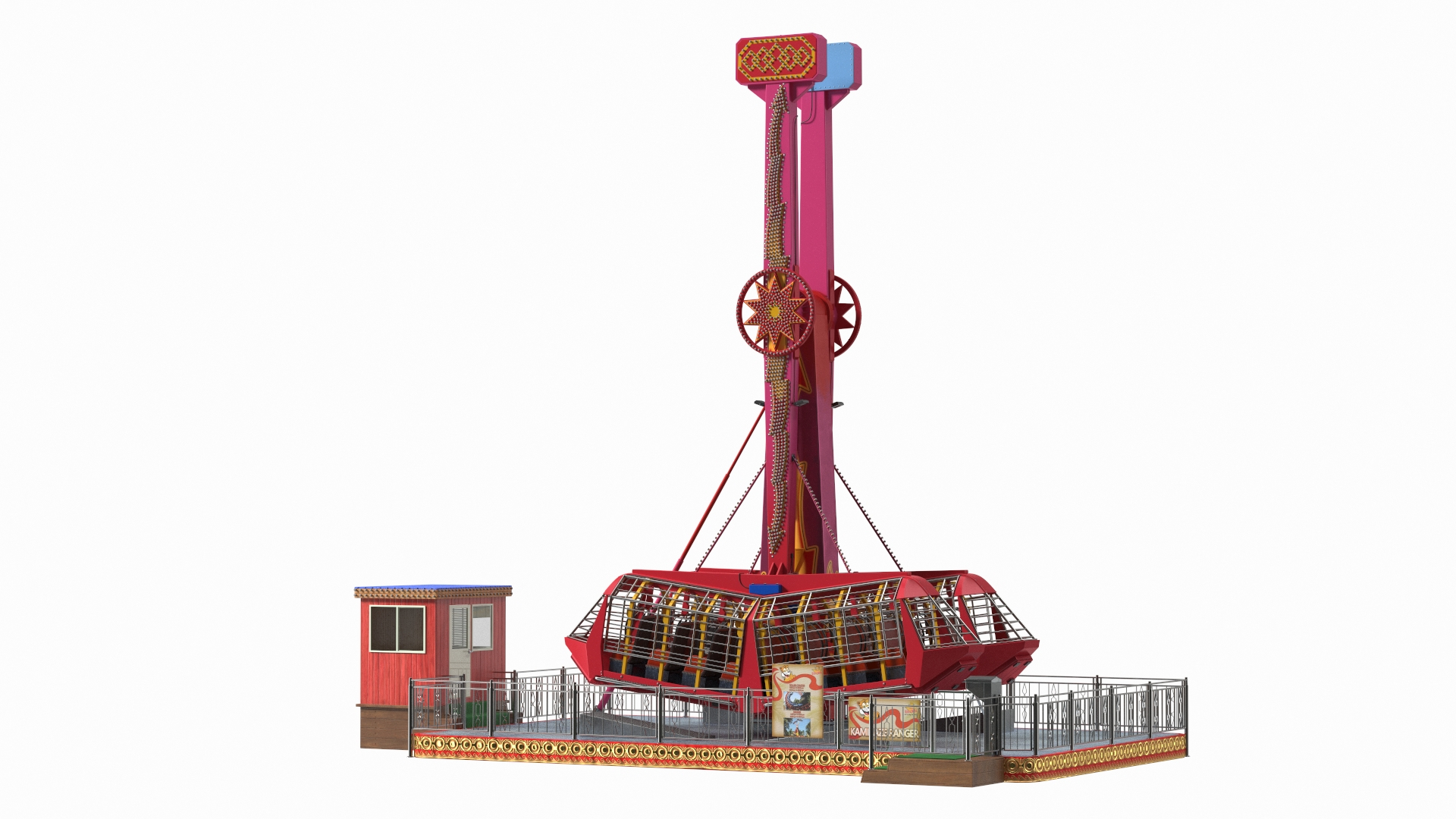 3D model Kamikaze Ranger Ride Attraction OFF - TurboSquid 1767138