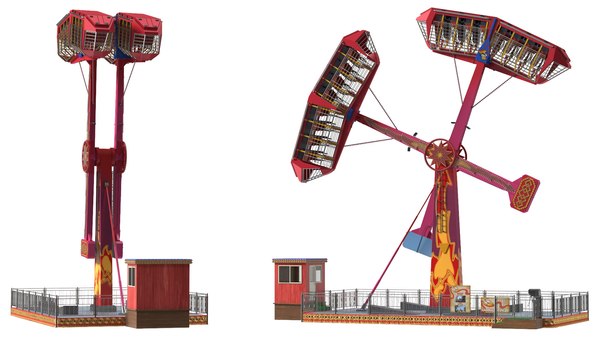3D model Kamikaze Ranger Ride Attraction OFF - TurboSquid 1767138