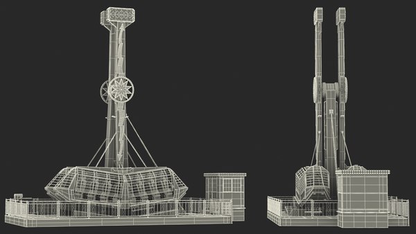 3D model Kamikaze Ranger Ride Attraction OFF - TurboSquid 1767138