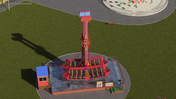 3D model Kamikaze Ranger Ride Attraction OFF - TurboSquid 1767138