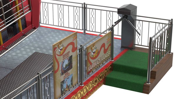 3D model Kamikaze Ranger Ride Attraction OFF - TurboSquid 1767138