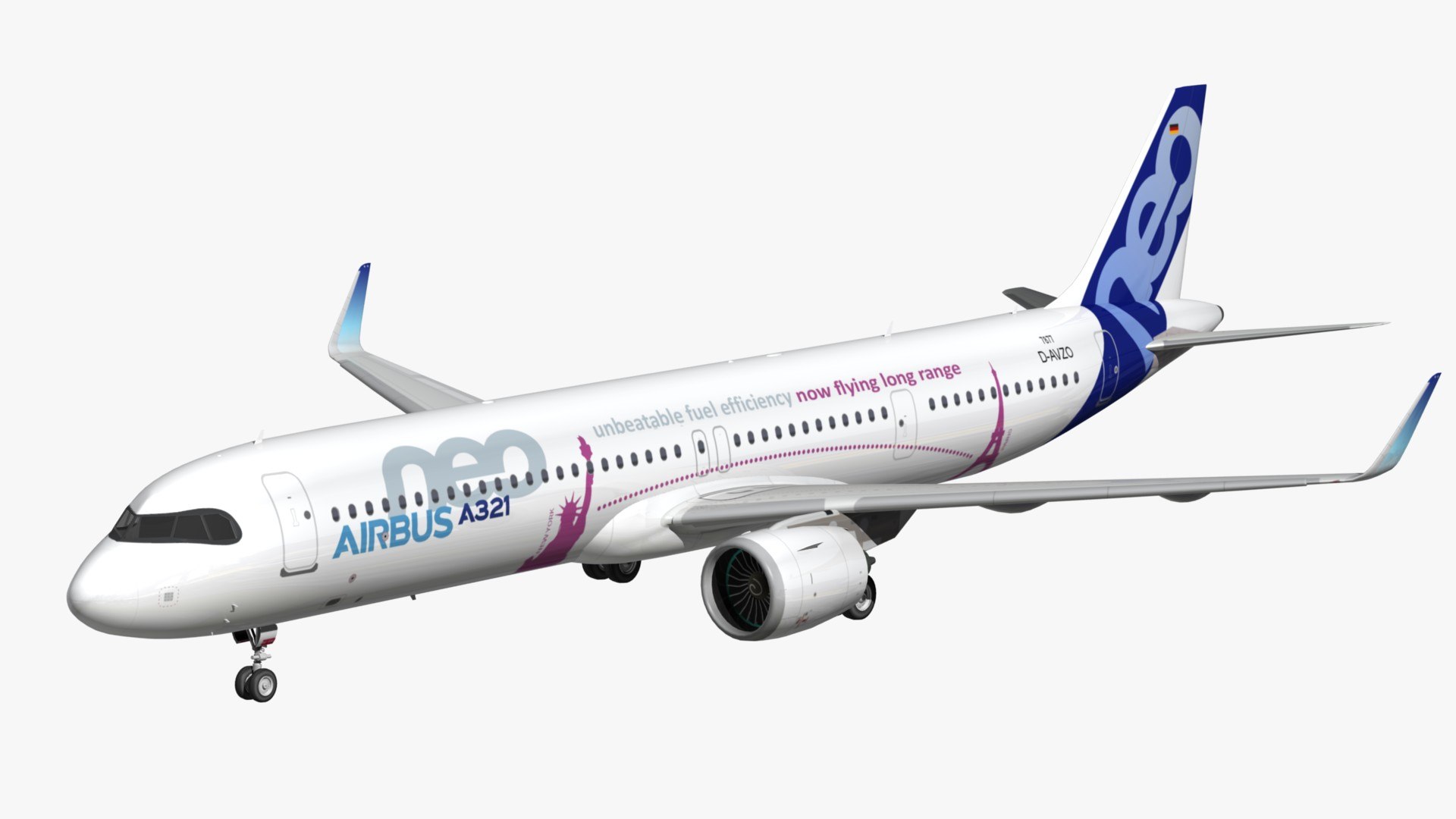 3D airbus a321lr neo - TurboSquid 1250962