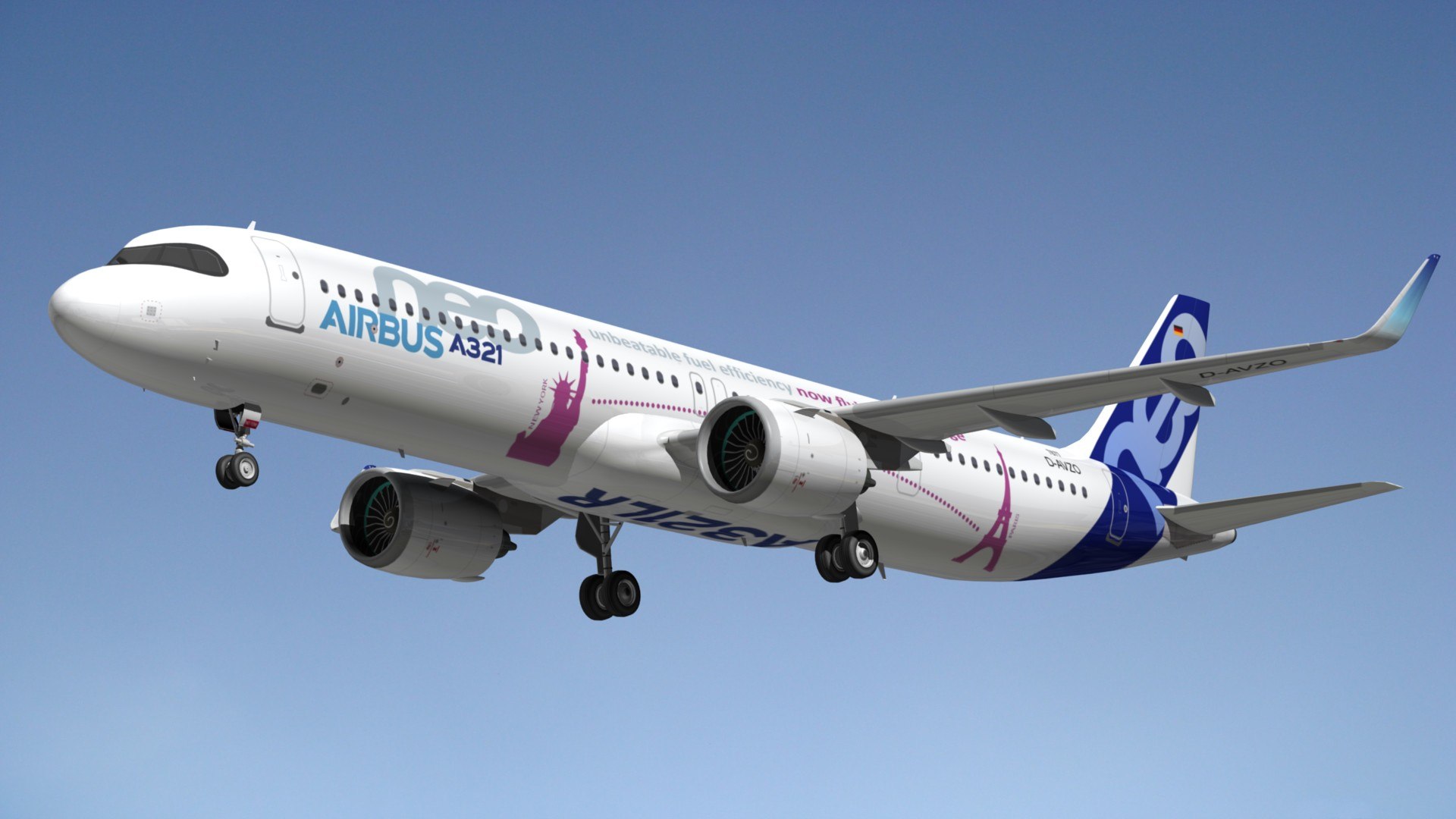 3D airbus a321lr neo - TurboSquid 1250962