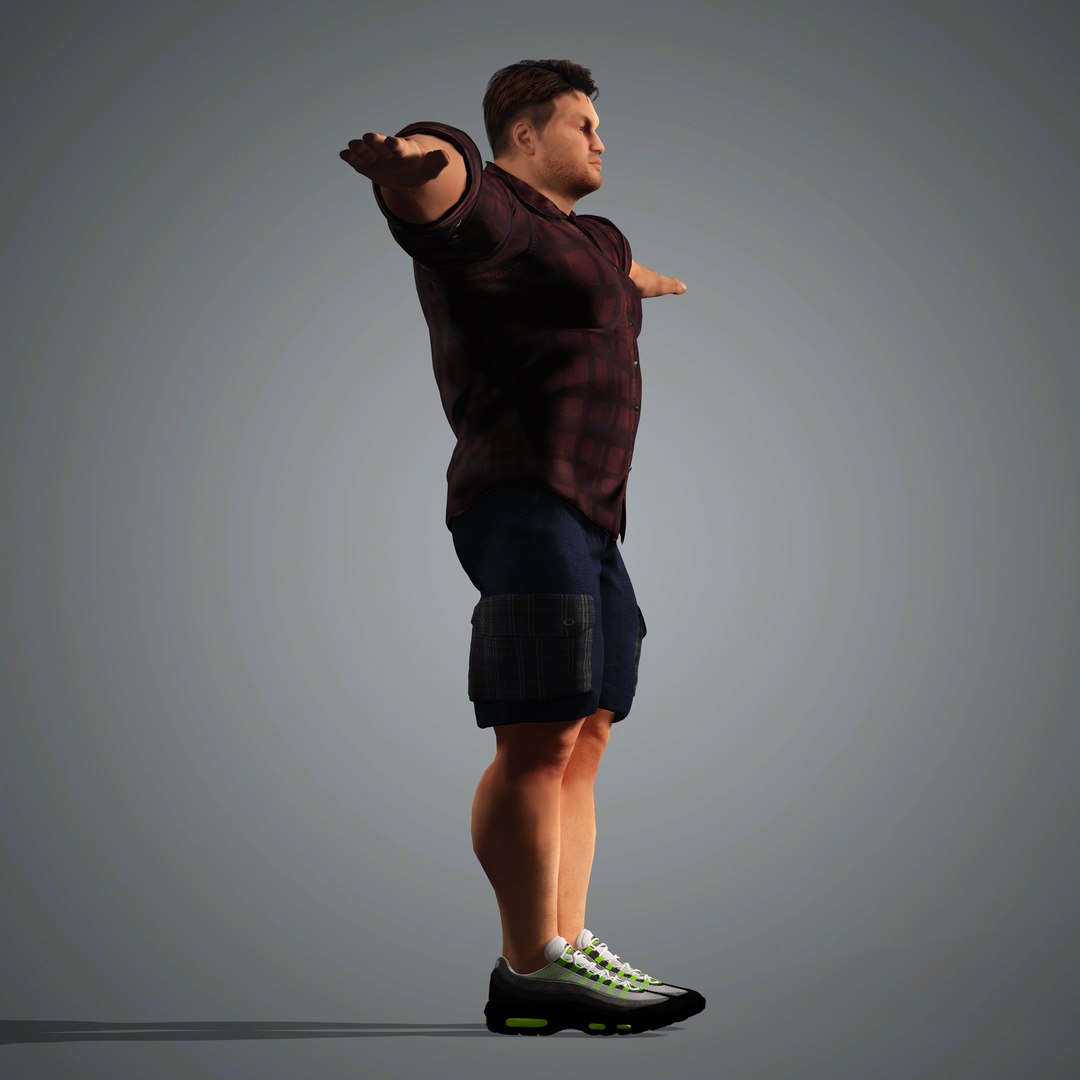 3D Overweight Man Character Ready For Game And Animation - TurboSquid ...