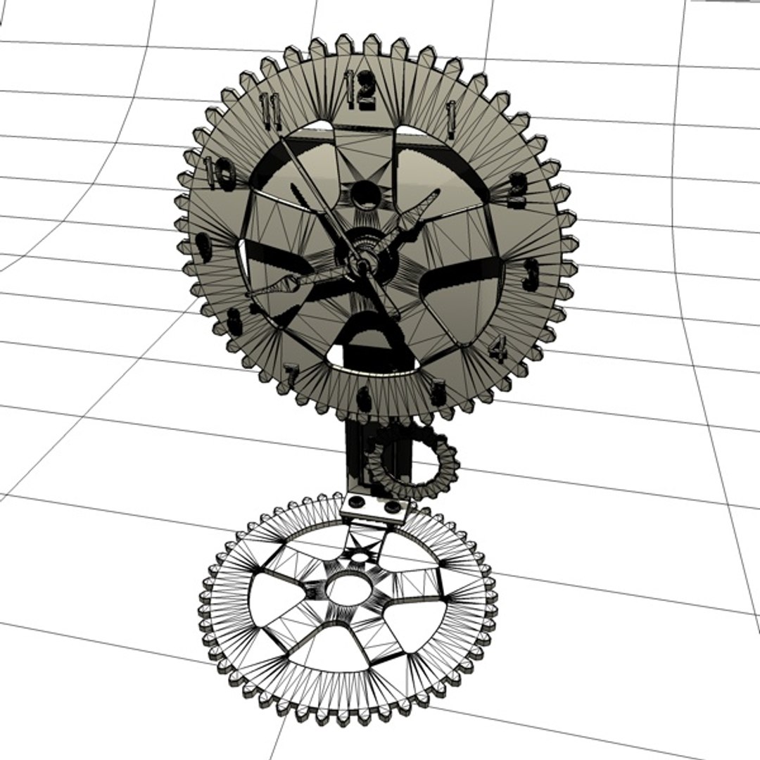 3d 3ds Clock Cogs