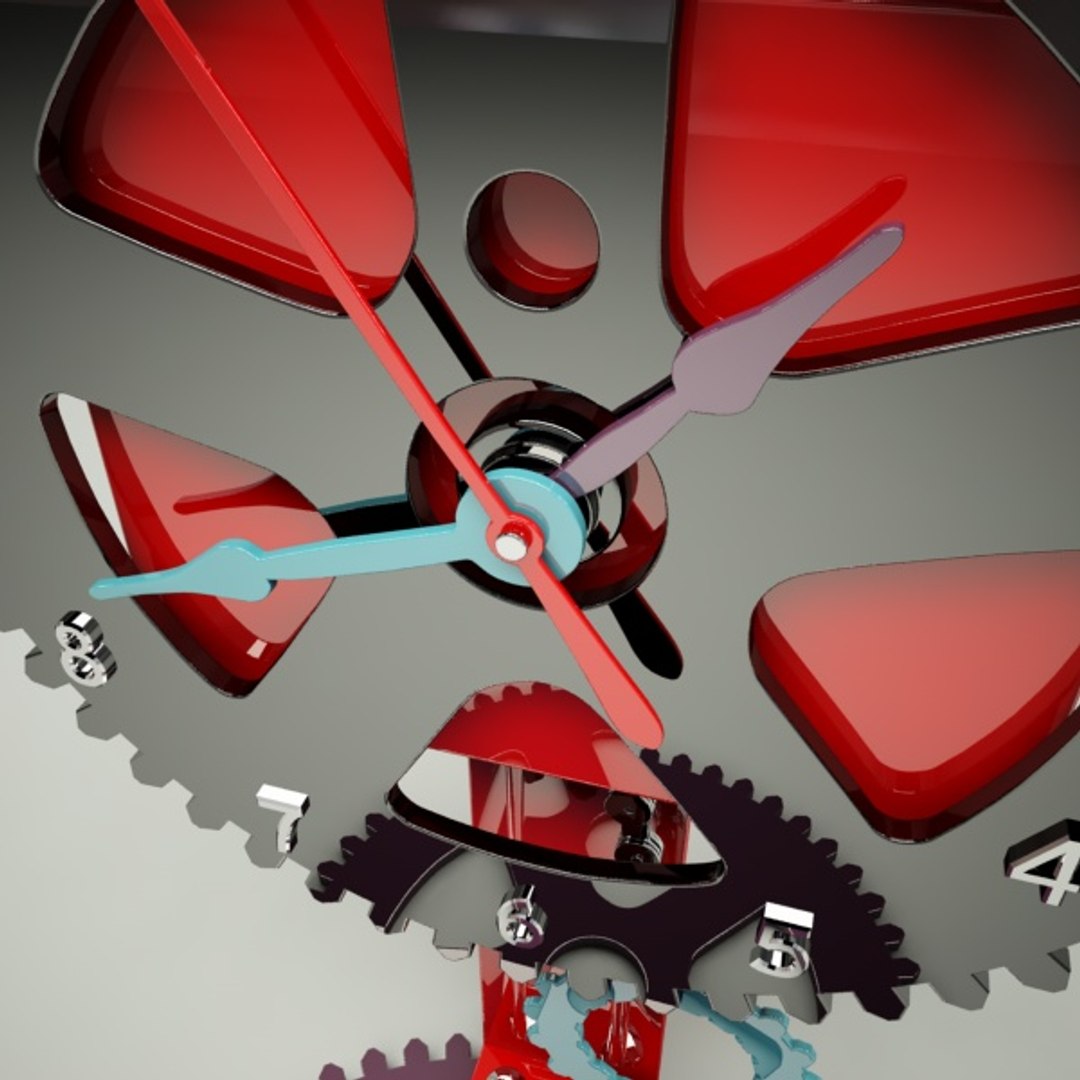3d 3ds Clock Cogs