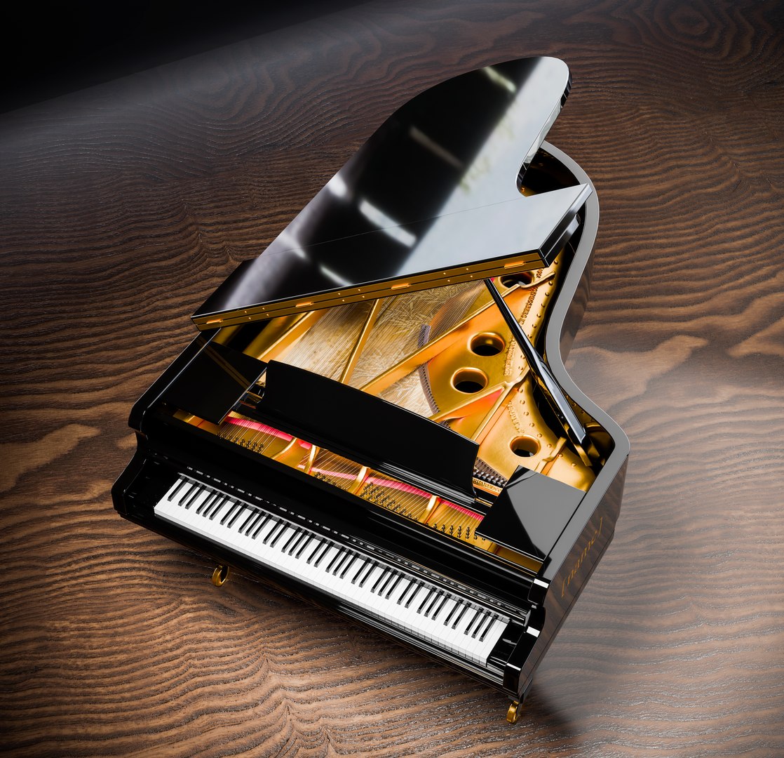 Realistic Concert Grand Piano - Custom Name Model - TurboSquid 2196618