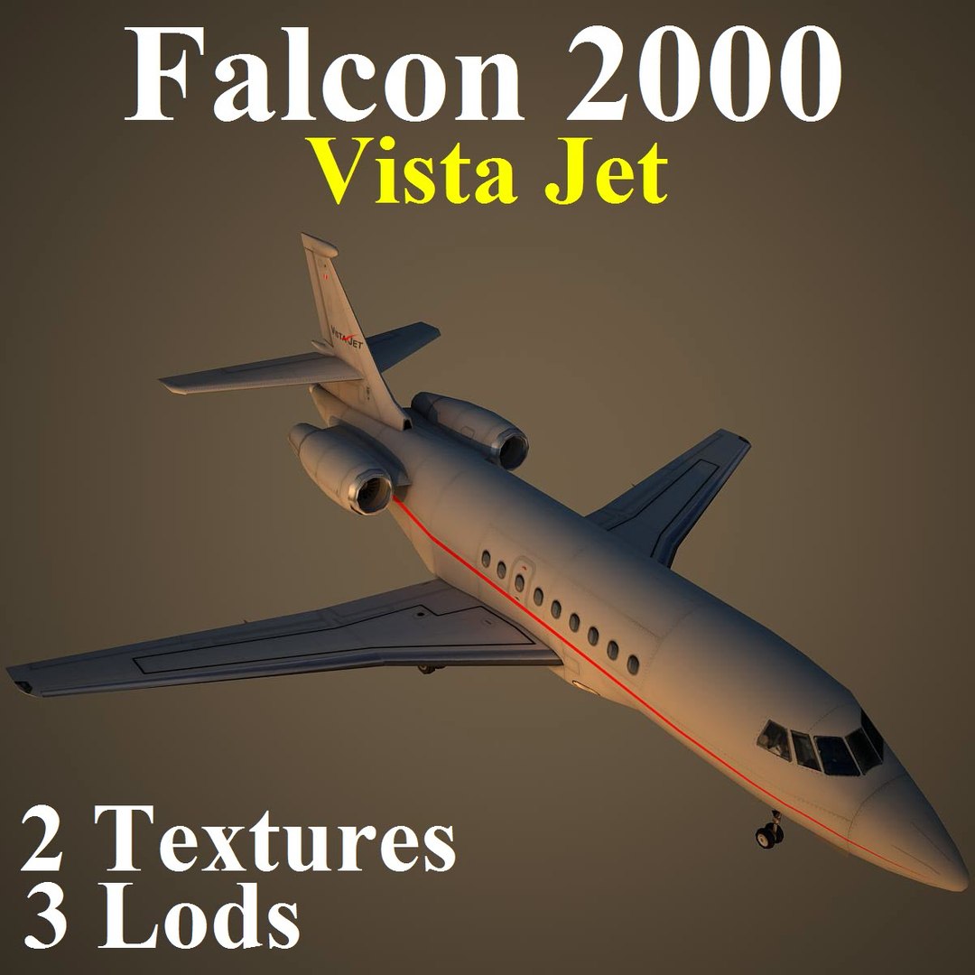 Dassault Falcon Jet Vjt 3d Model