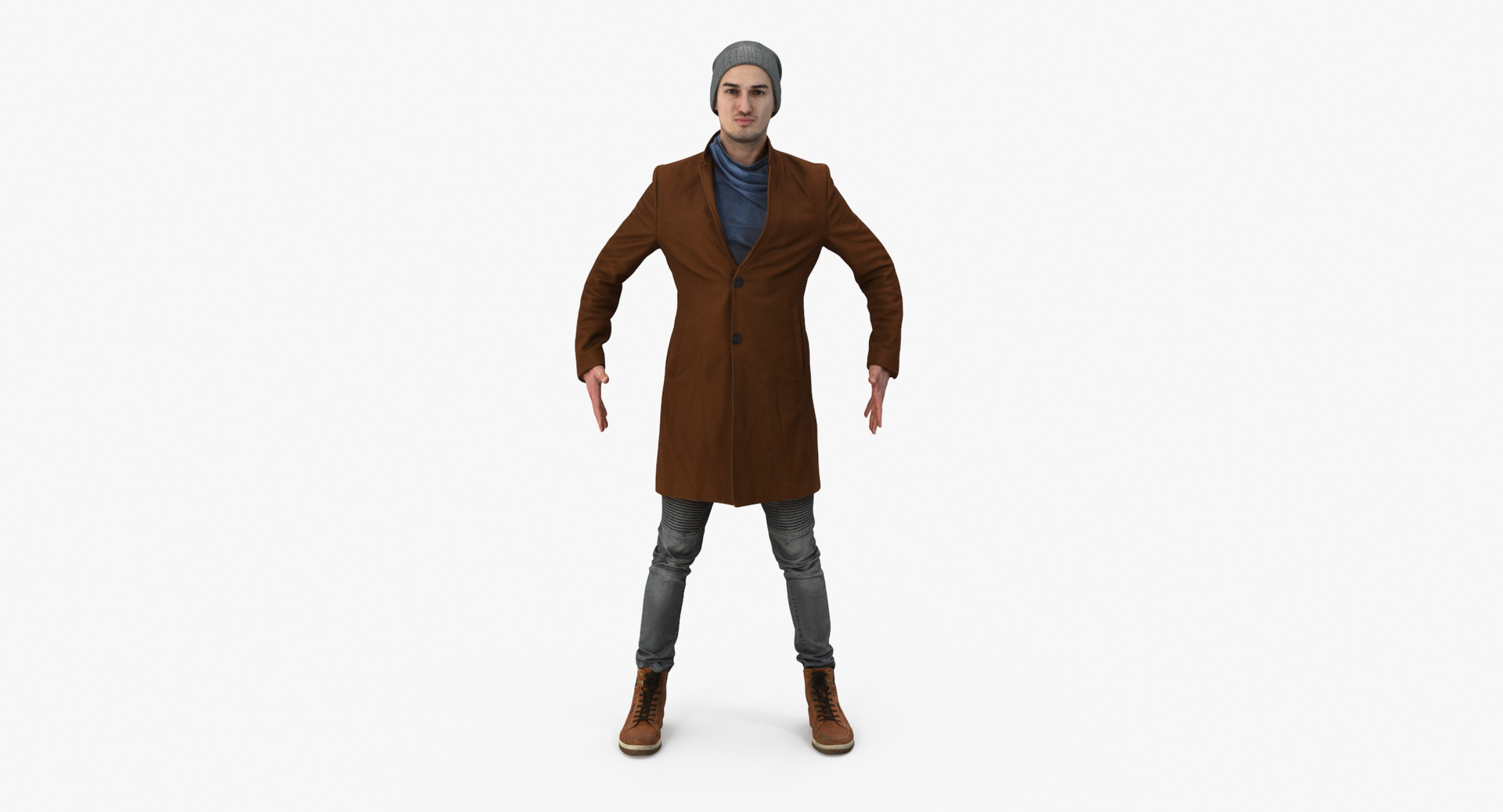 3D Asher Casual Winter A Pose - TurboSquid 2016611