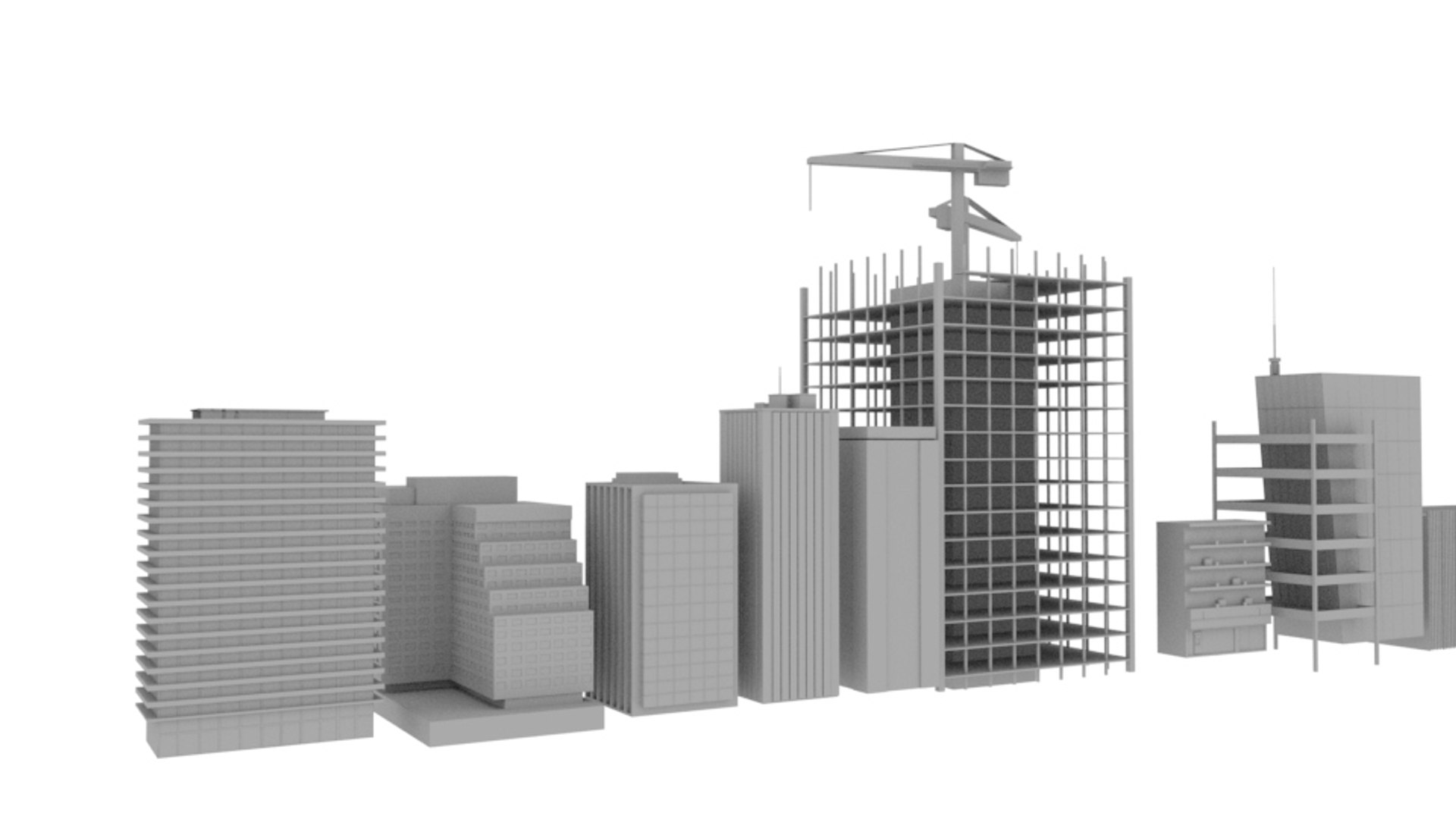Buildings 3D model - TurboSquid 1519388