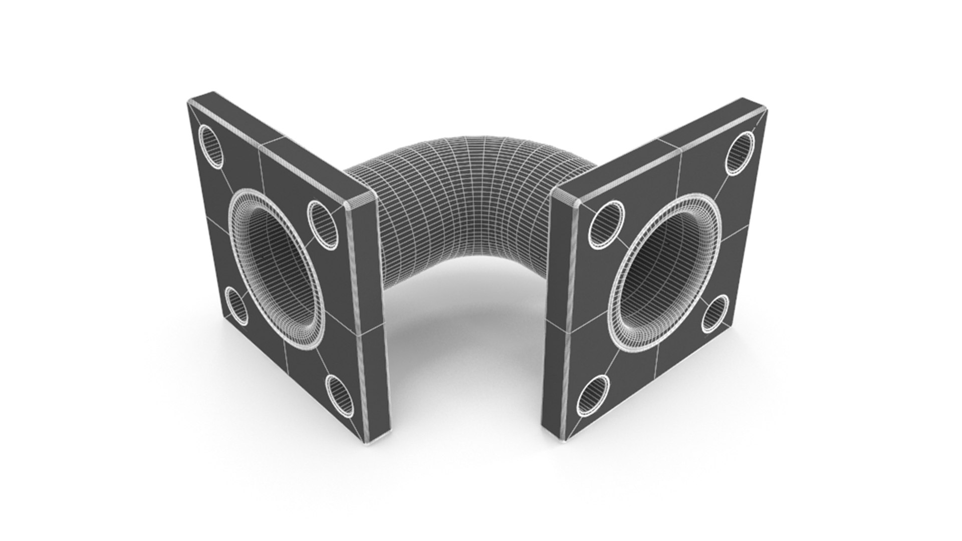 3D Double Square Flange Metal Armor PBR - TurboSquid 2299867