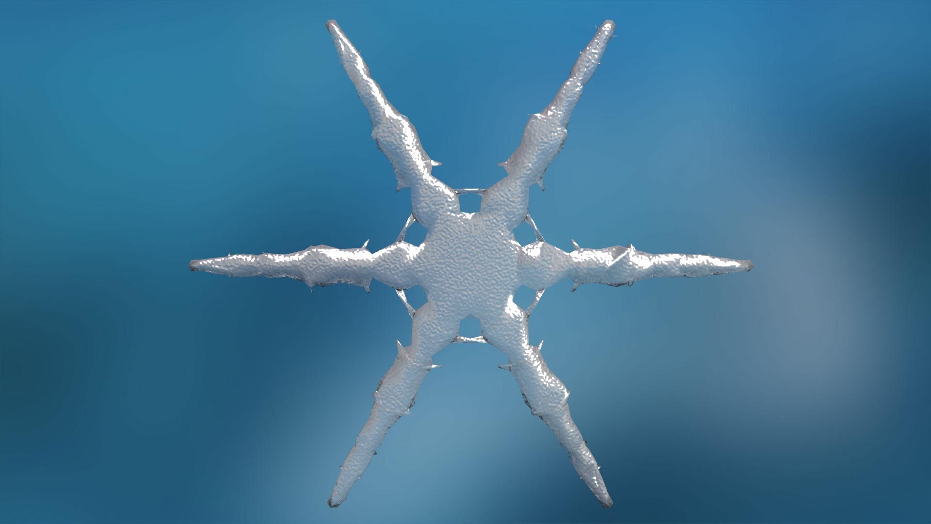 3d 16 unique snowflakes