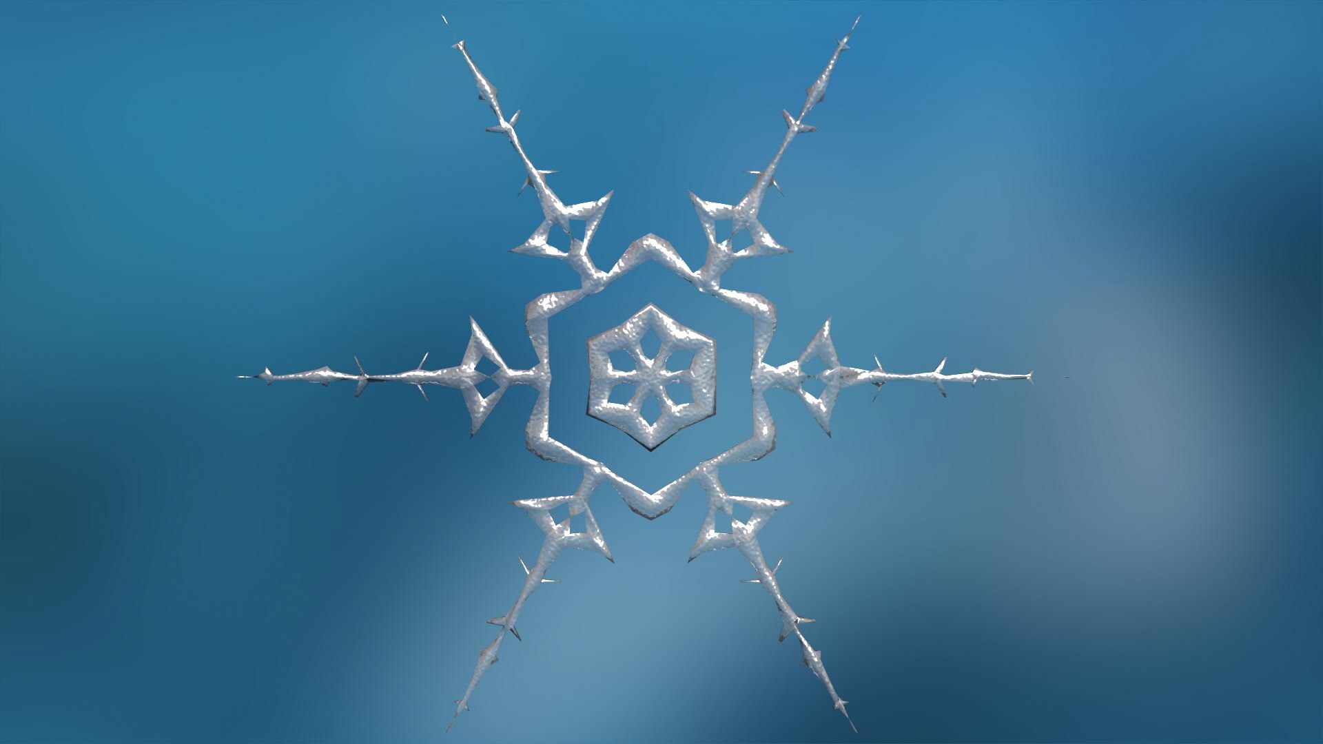 3d 16 unique snowflakes