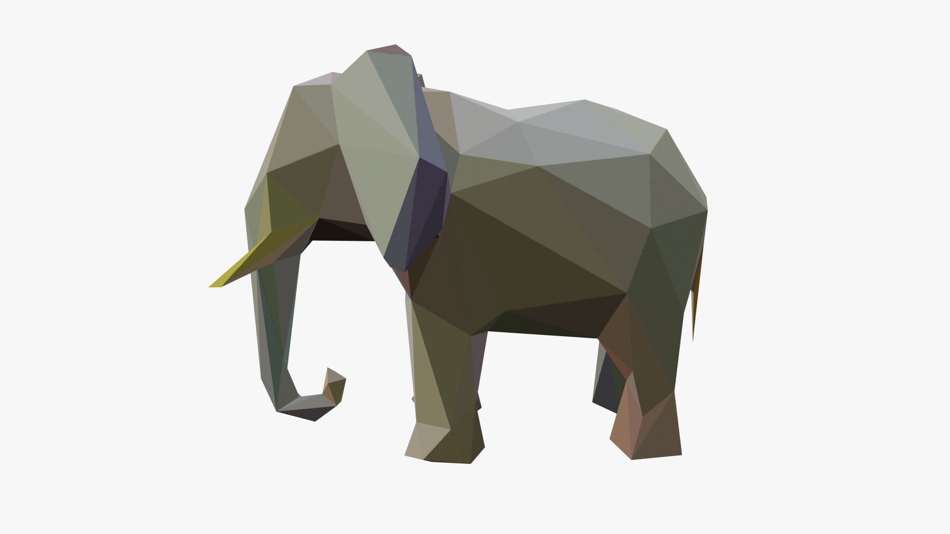 3D Elephant Low Poly Geometric Origami - TurboSquid 2217378