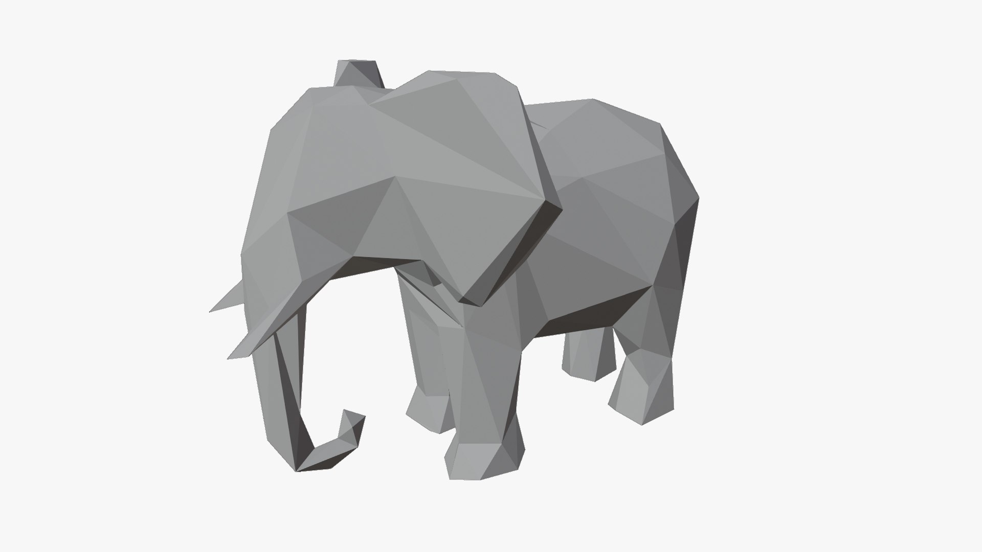3D Elephant Low Poly Geometric Origami - TurboSquid 2217378