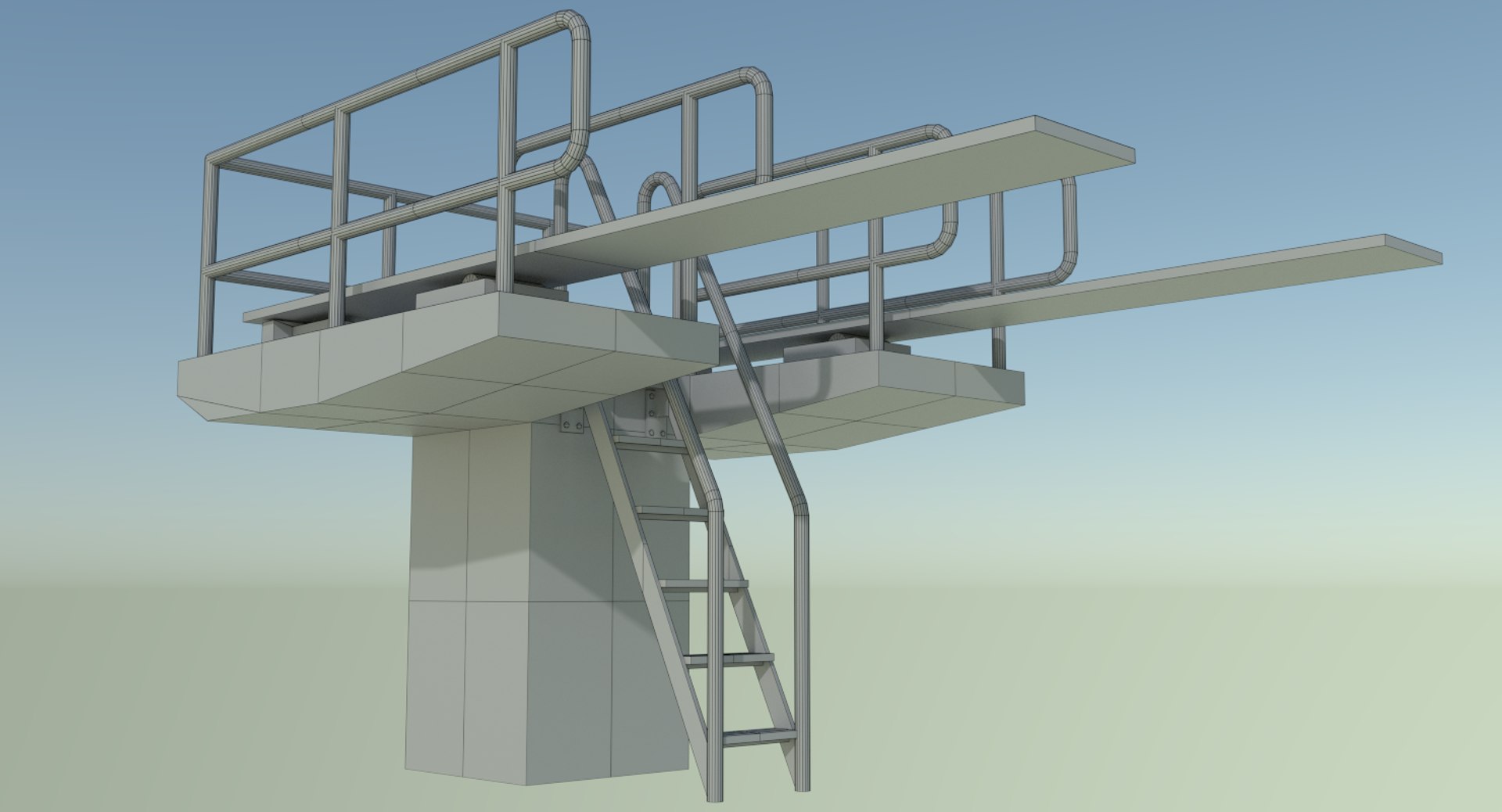 diving board 3d model