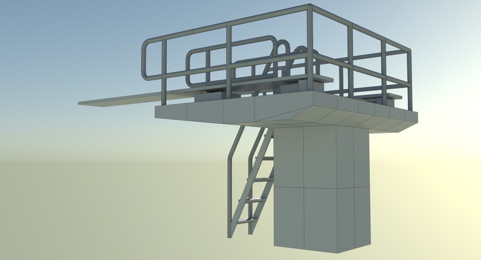 diving board 3d model