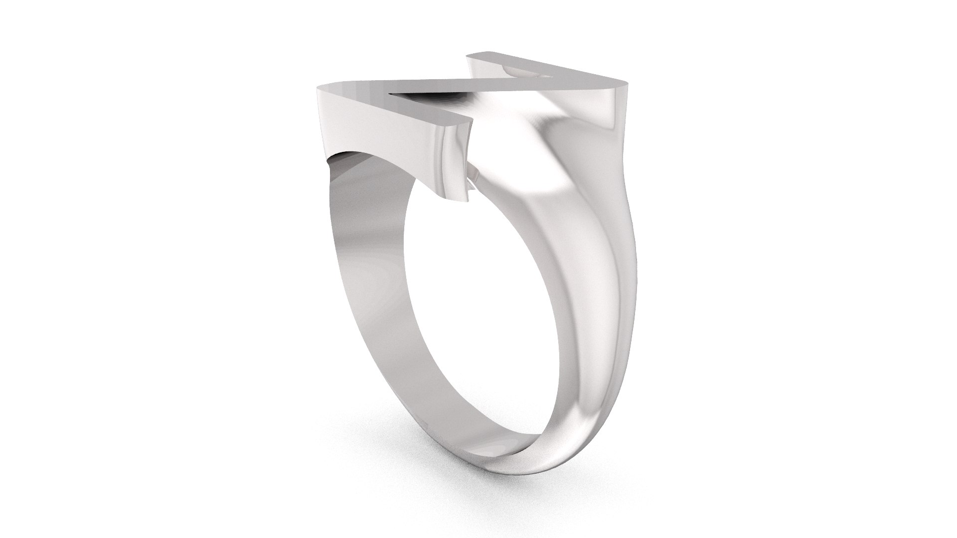 3D Alphabet Signet Ring Z - TurboSquid 2088800