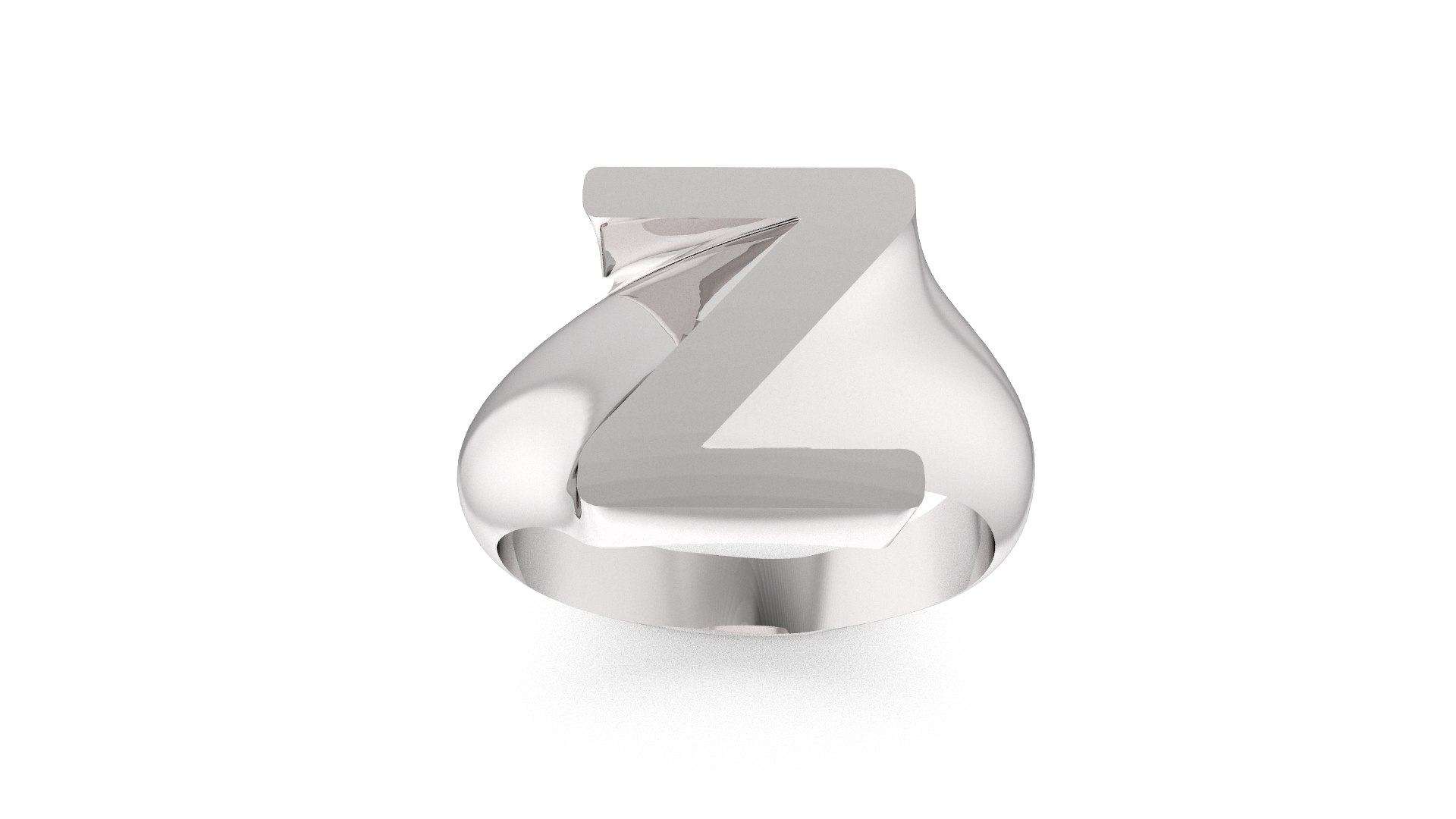 3D Alphabet Signet Ring Z - TurboSquid 2088800