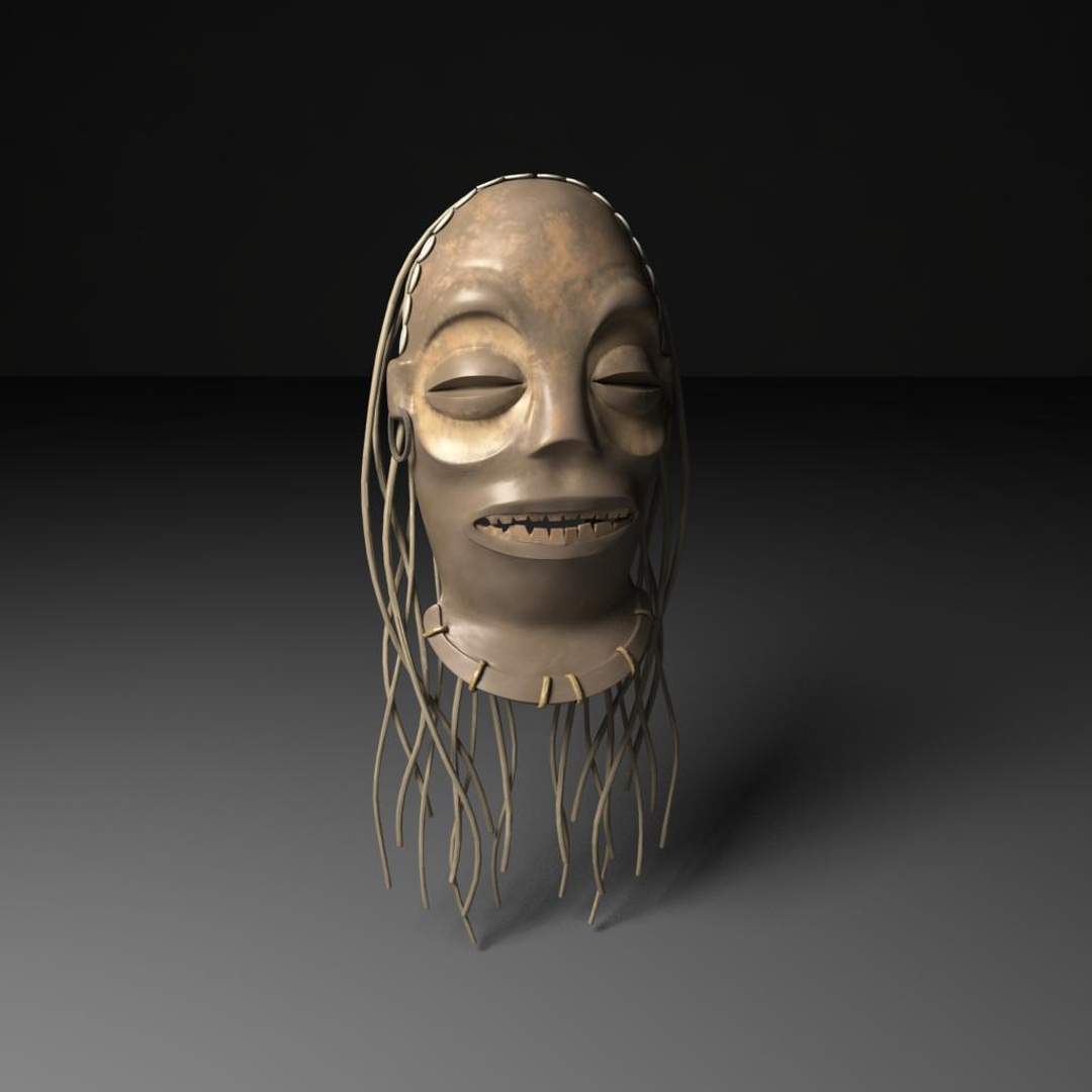 Voodoo Mask 3d Obj