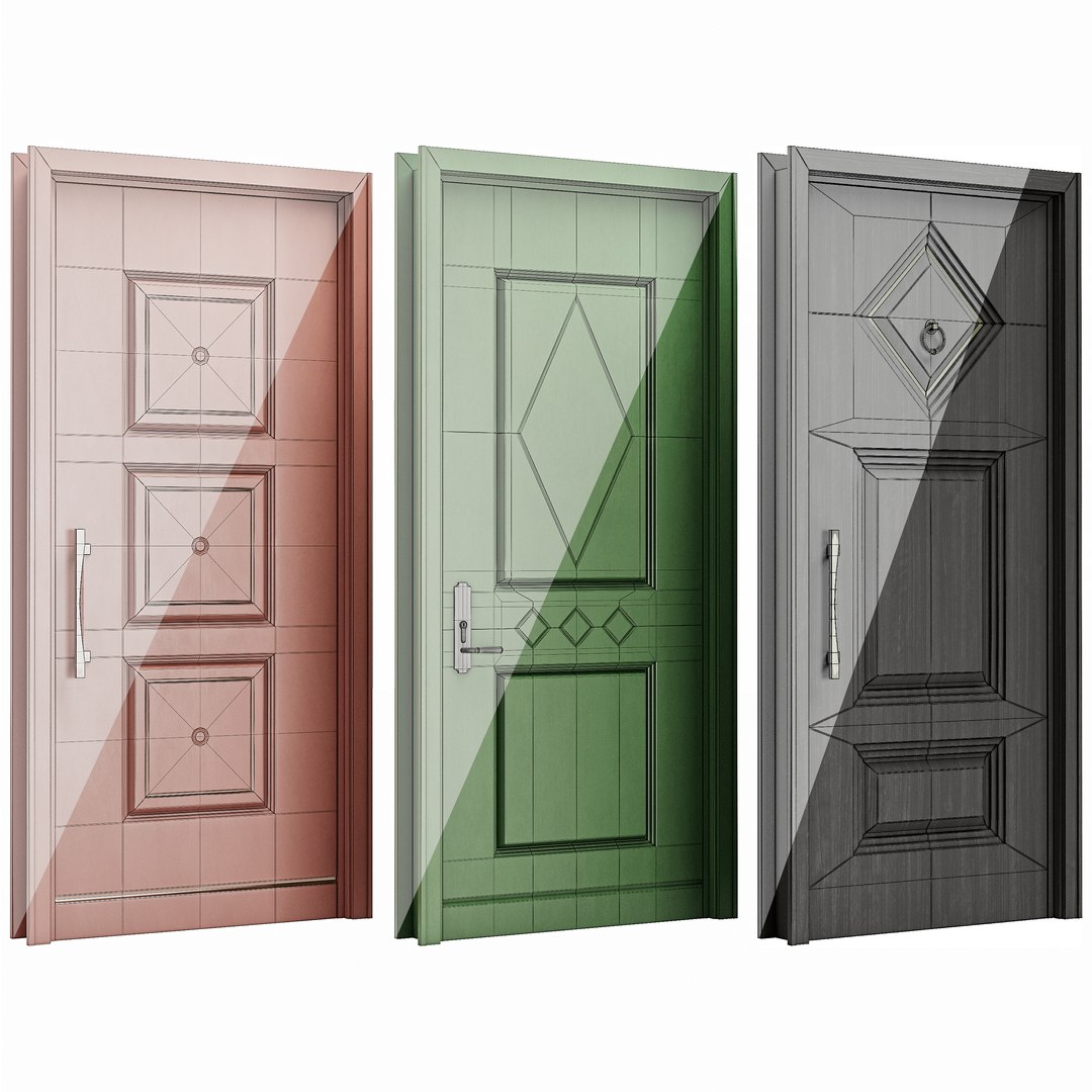 3D Model Set Classic Door 04 - TurboSquid 2086304