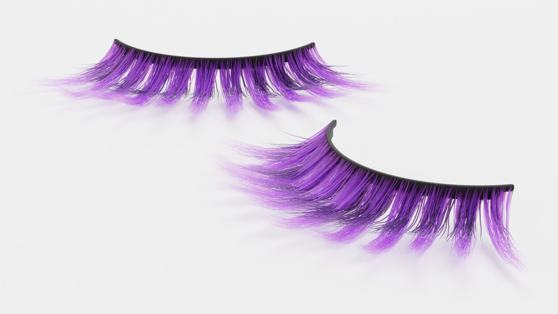 3D Model Eyelashes Colored - TurboSquid 1844391