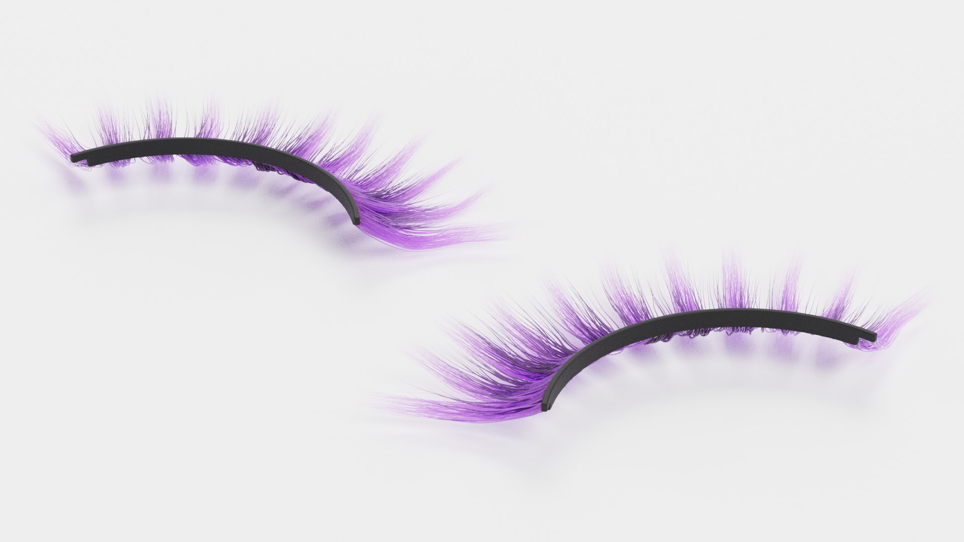3D Model Eyelashes Colored - TurboSquid 1844391