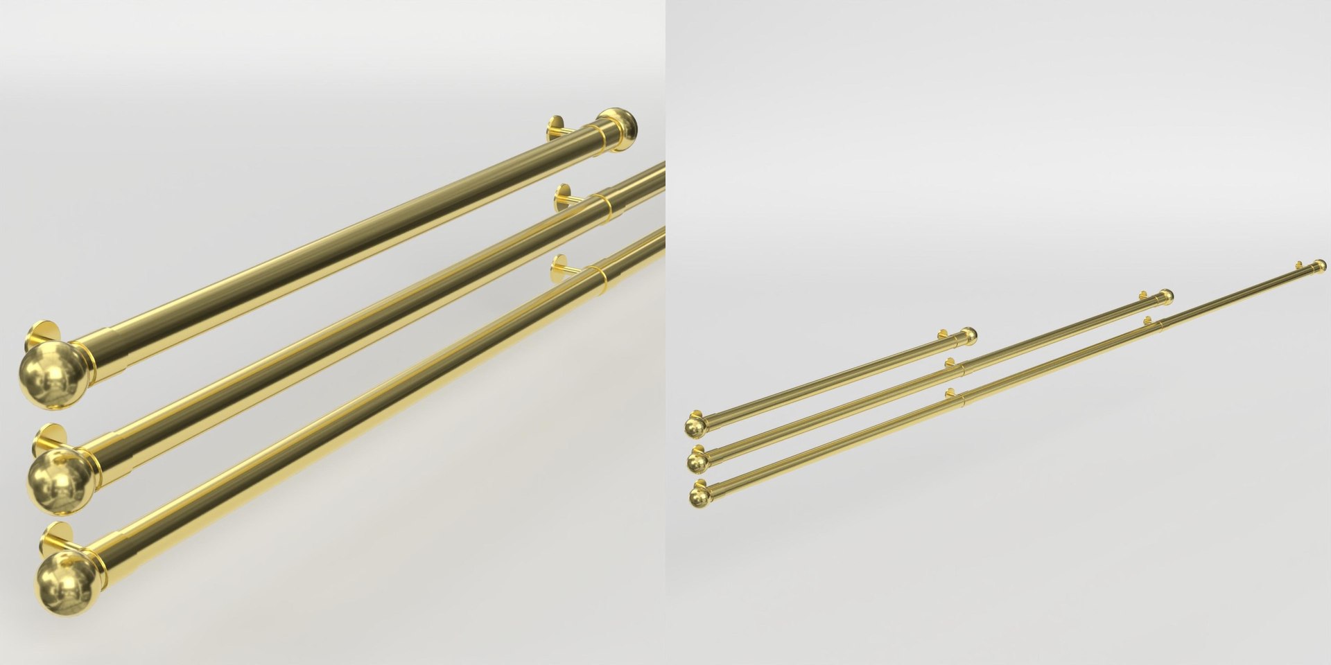 3D Wall Mounted Stair Handrails - TurboSquid 2489555