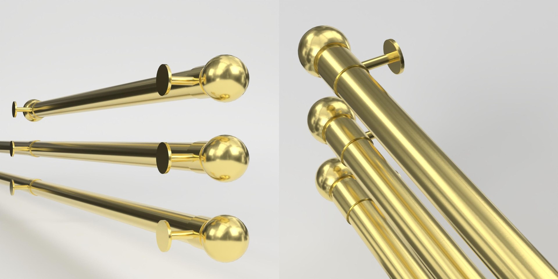 3D Wall Mounted Stair Handrails - TurboSquid 2489555