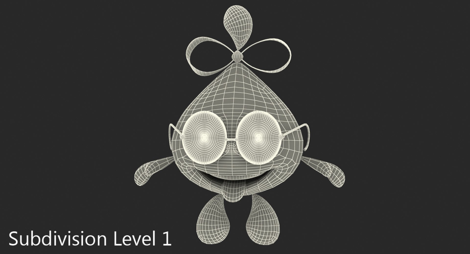 Water Drop Cartoon Lady Character 3D Model - TurboSquid 1318965