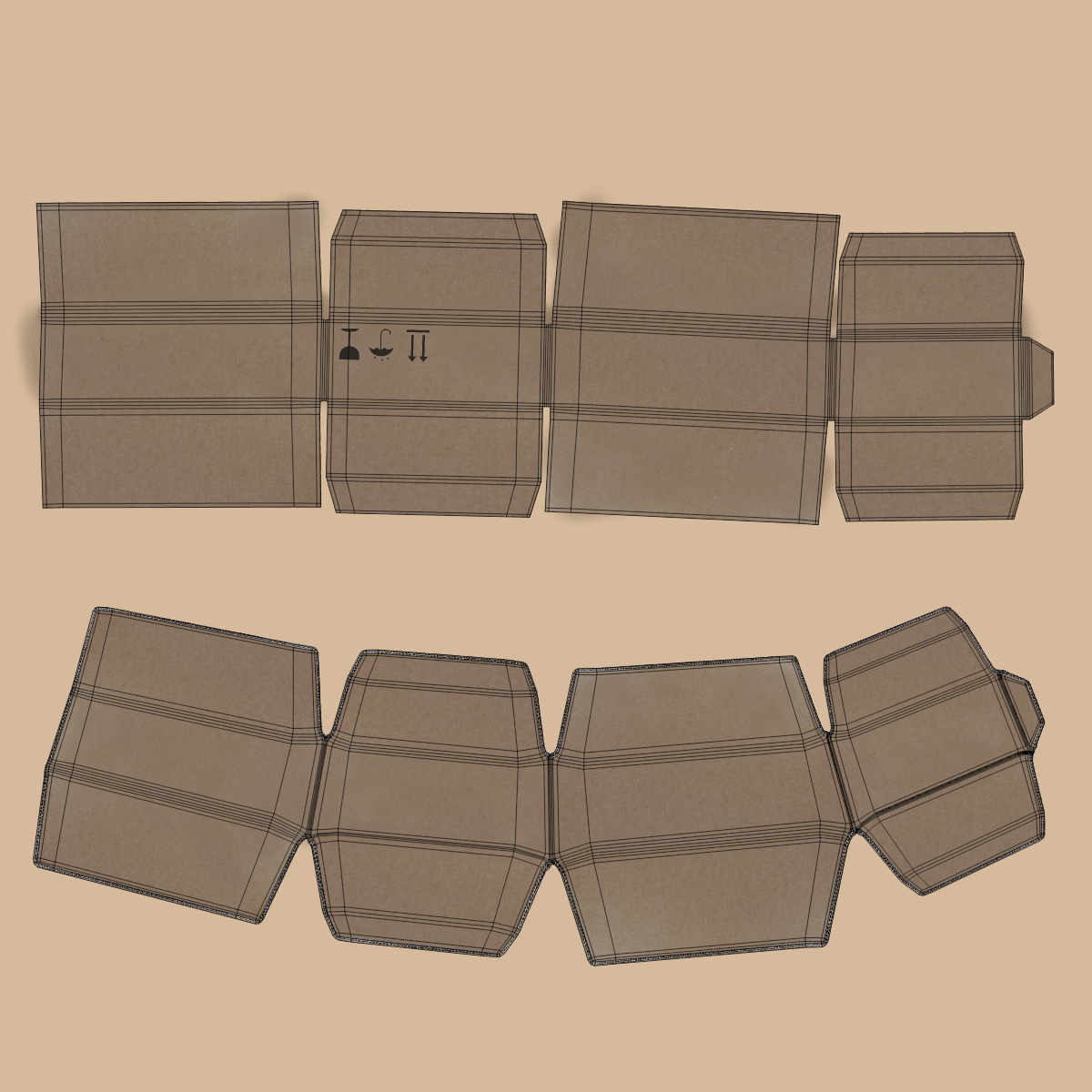 3D cardboard boxes model - TurboSquid 1241402