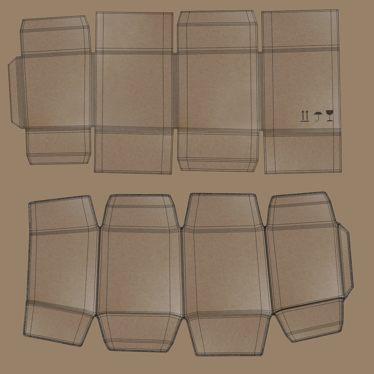 3D cardboard boxes model - TurboSquid 1241402