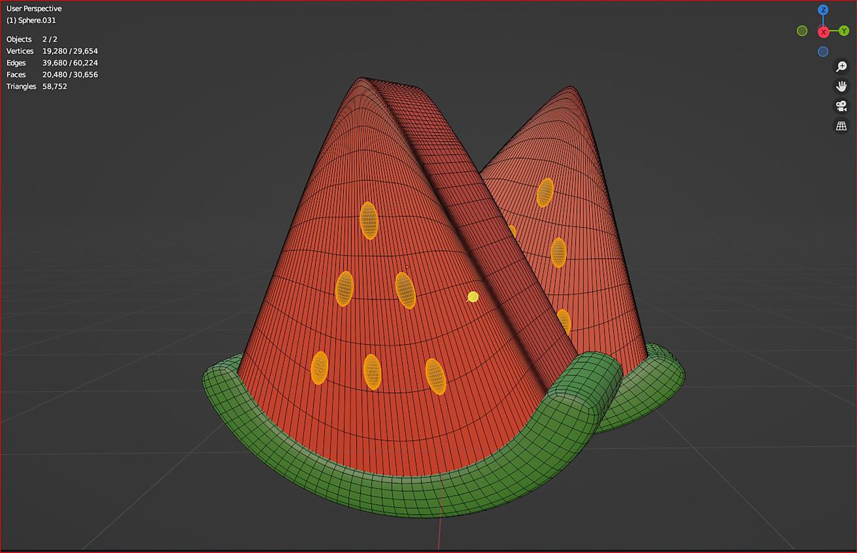 3D Watermelon Icon - TurboSquid 2066024